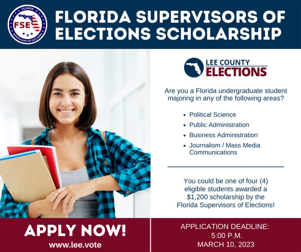 Florida Supervisors of Elections scholarship opportunity - Cape Coral ...